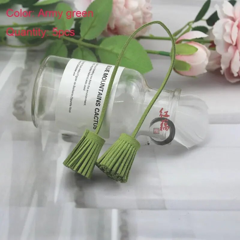 Кисточки из искусственной кожи 5 шт. Зеленый, ArmyGreen