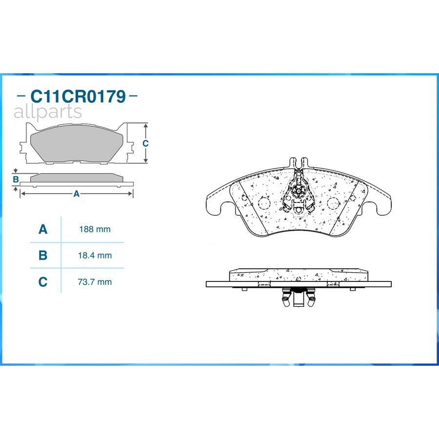CWORKS C11CR0179 Колодки передние CWORKS C11CR0179