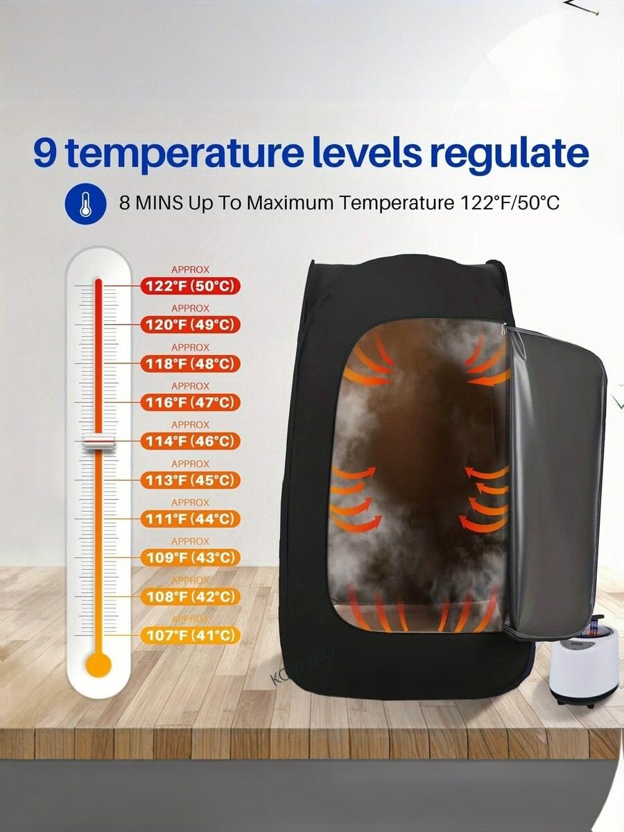 Портативная паровая сауна, Портативная паровая баня, сауна мобильная 2,5 л 1000 Вт 220 В