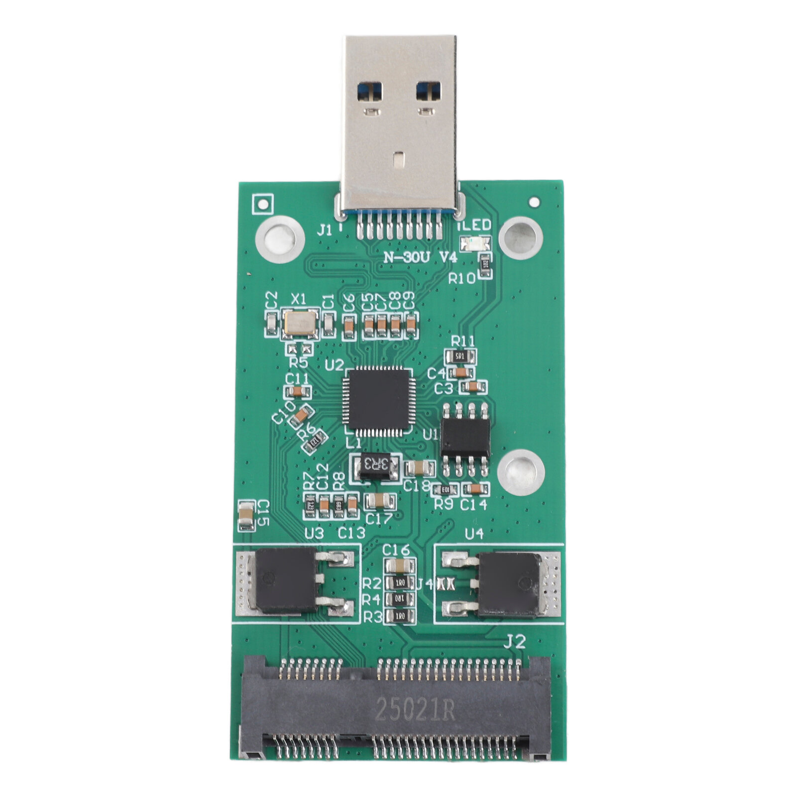 Карта Riser Card Adapter Adapter MSATA SSD до USB 3.0 Интерфейс компьютерный аппарат