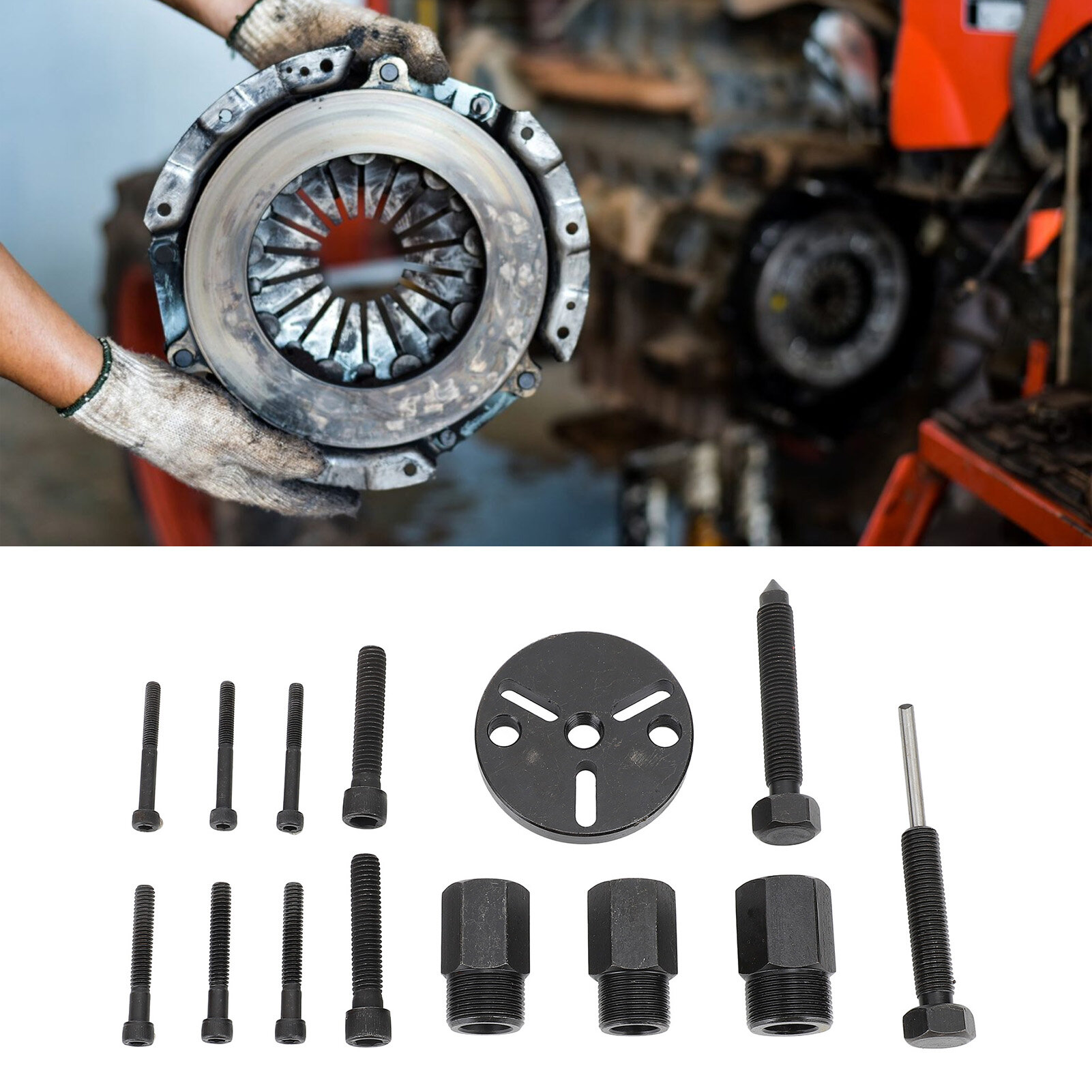 14 шт. комплект для снятия муфты компрессора кондиционера, устойчивый к ржавчине, универсальный съемник для установки муфты компрессора кондиционера для компрессора FS6 C171 6P 148