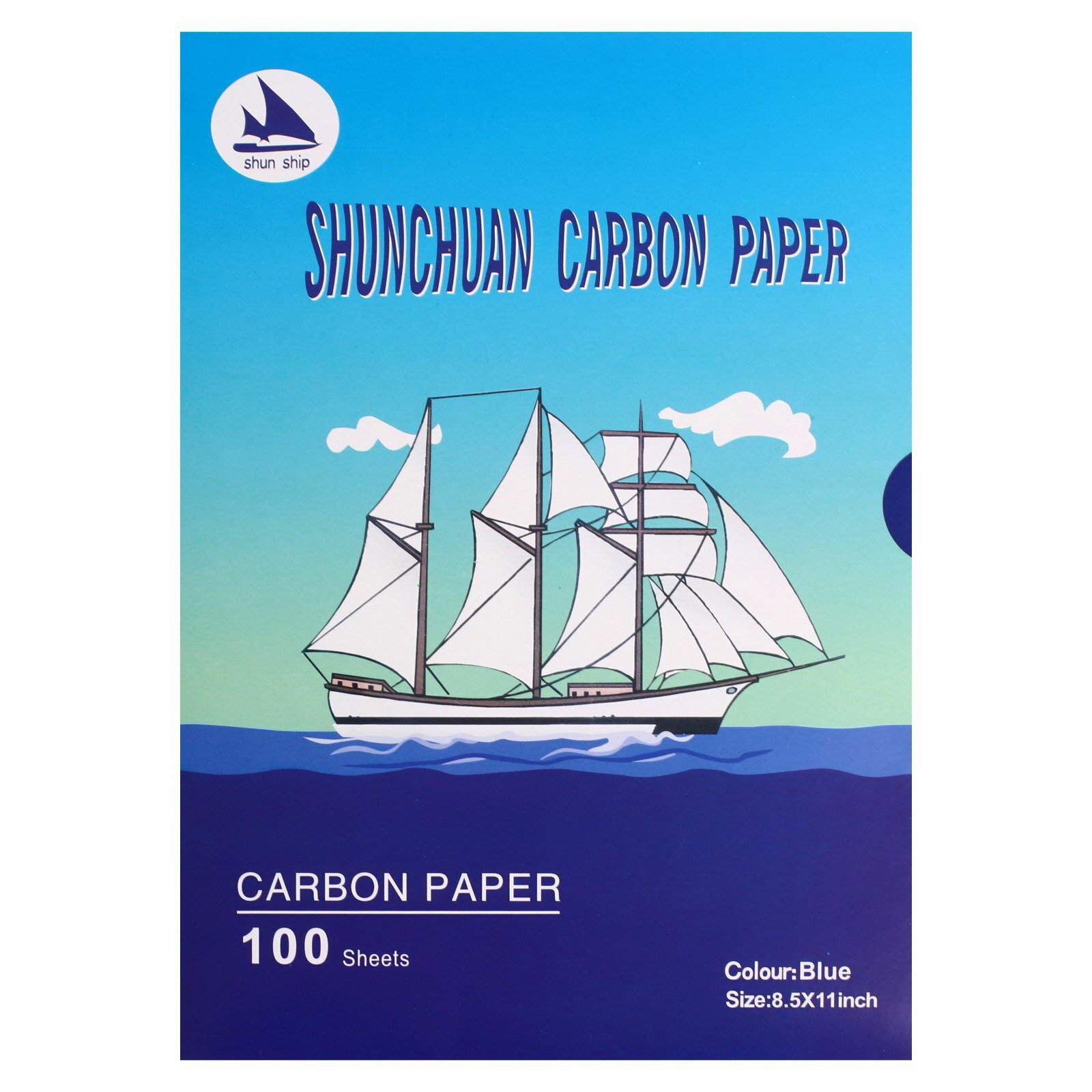 Бумага копировальная А4, 100 листов, синяя, цвет: синий, размер упаковки: 21 x 0.8 x 33 см.