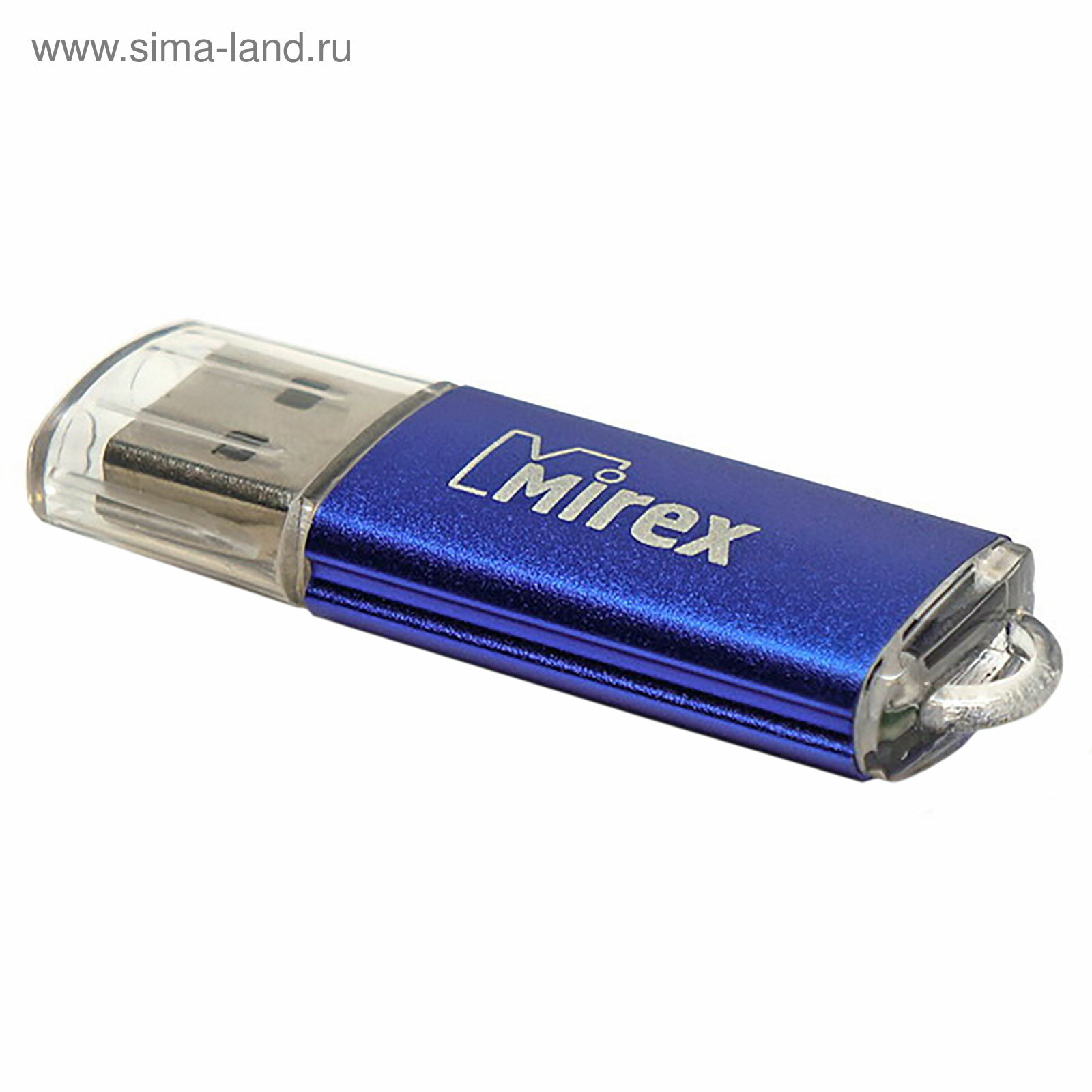 Флешка UNIT AQUA, 32 Гб, USB2.0, чт до 25 Мб/с, зап до 15 Мб/с, синяя