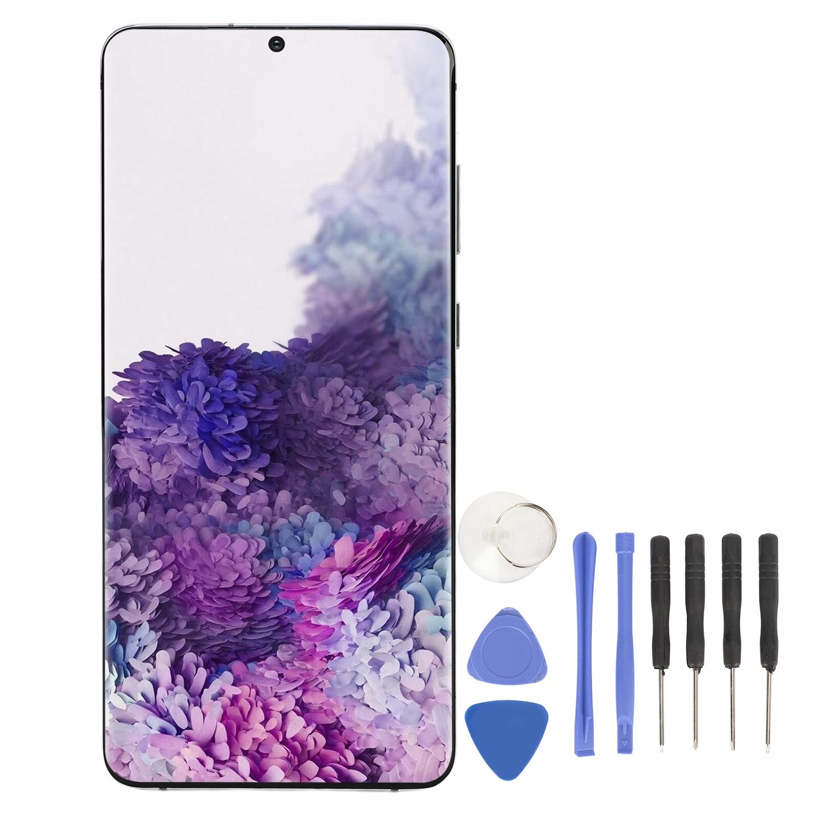 Экран для S20 Plus 5G, 6.7" ЖК, серебристый, с отпечатком