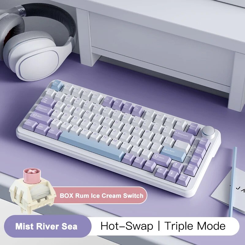 Ajazz AK820 MAX 75 механическая RGB клавиатура, Русская раскладка