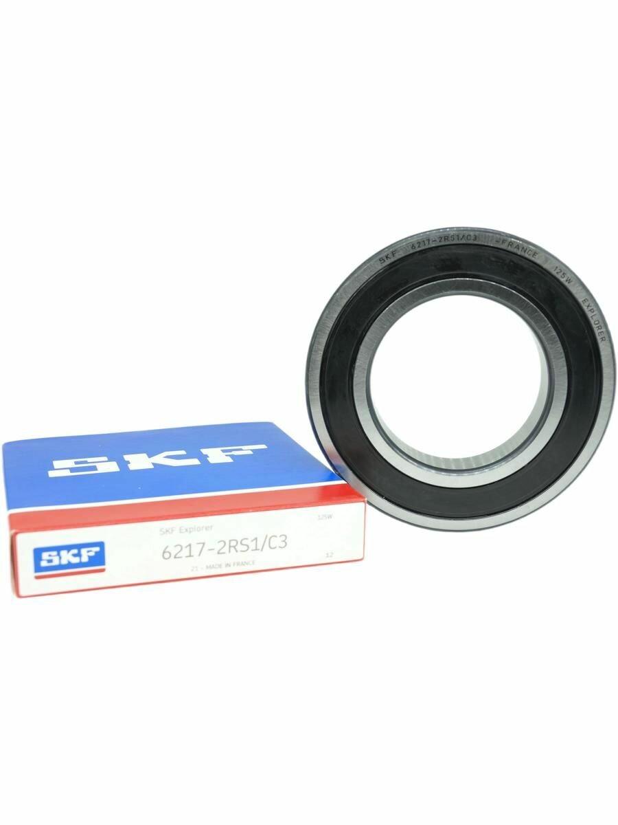 Подшипник 6217-2RS1/C3 SKF шариковый радиальный (85х150х28 мм) закрытый резиновыми уплотнениями, зазор C3, 1 шт