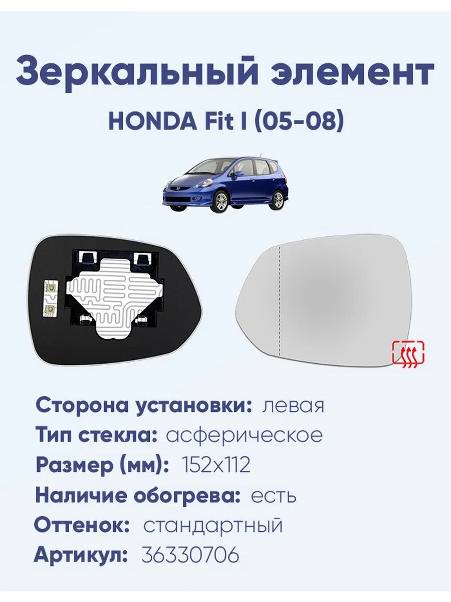 Зеркало HONDA Fit I (05-08) 36330706