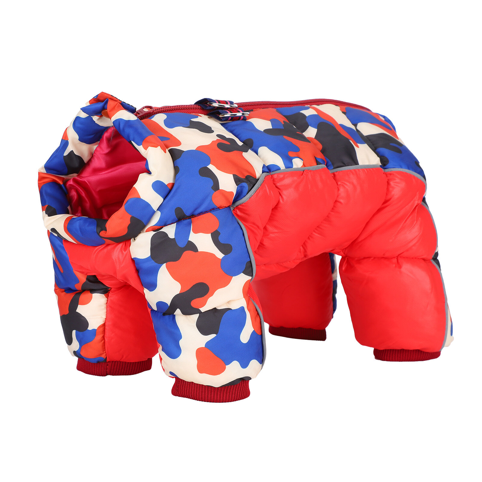 Одежда для собак, зимние теплые комбинезоны, одежда, красное камуфляжное толстое пальто для щенков 10#