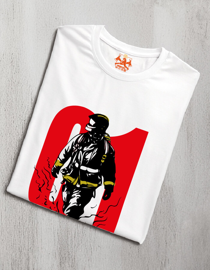 Футболка Футболка с принтом, МЧС, пожарная охрана, спасатель, подарок мужчине