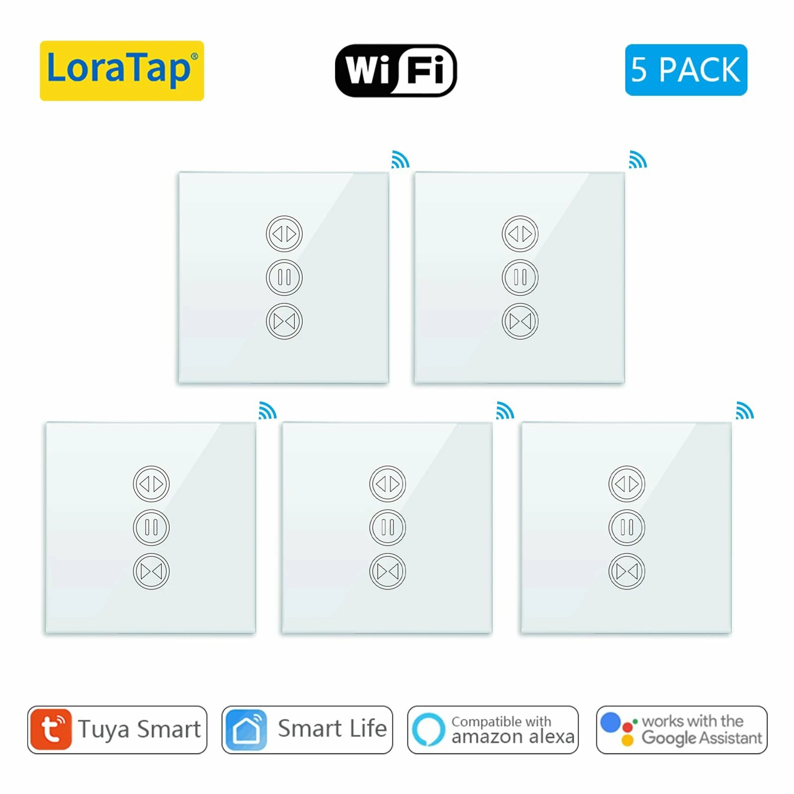 Tuya умный Wi-Fi переключатель жалюзи для рольставней электрический трубчатый двигатель Google Home Alexa Echo умный дом приложение таймер, Style 1 5pc