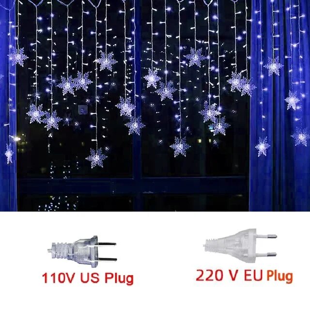 Светодиодная гирлянда Blue, EU Plug