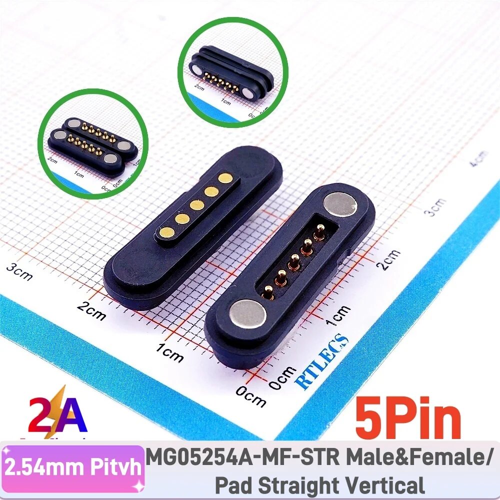Разъем Pogo Pin RTLECS MGxx25Ax 2,54 мм 2А для смарт-браслета