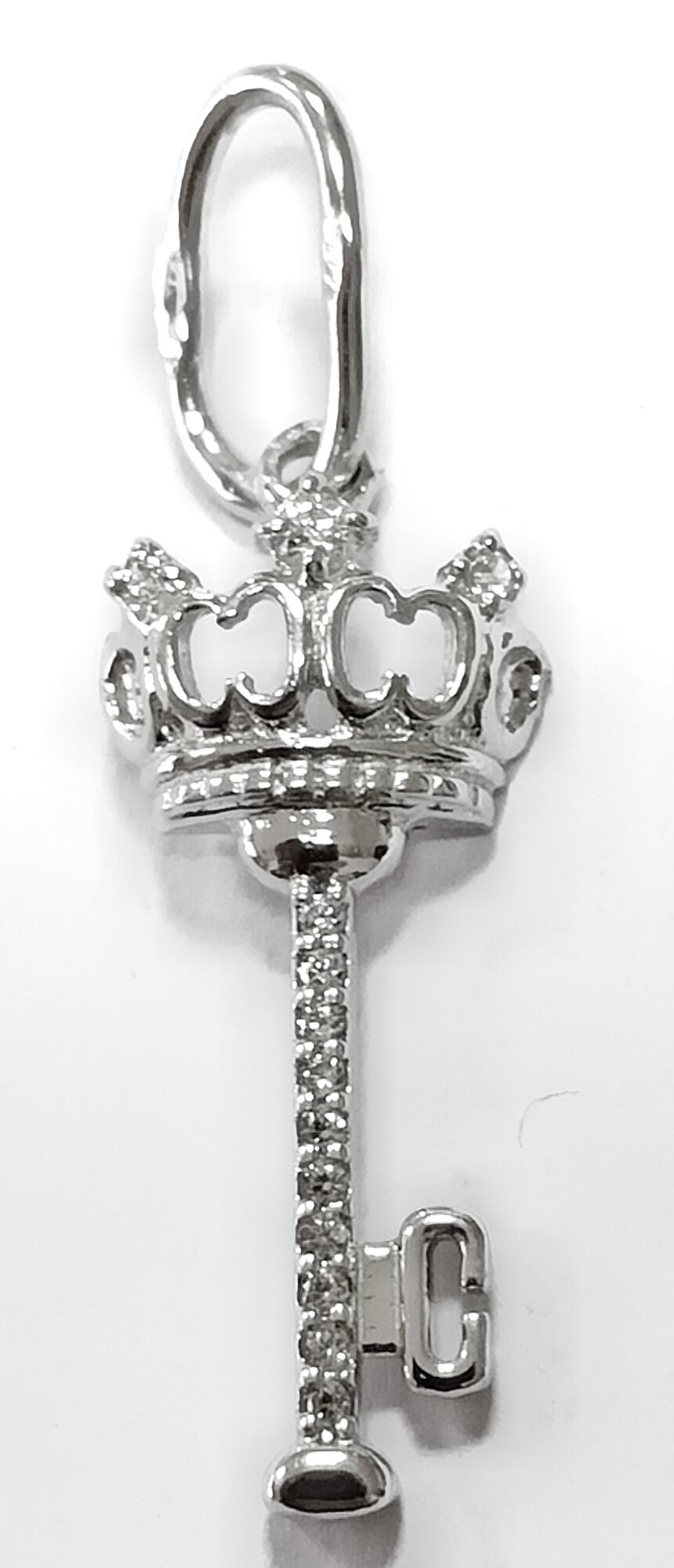 Подвеска, серебро, 925 проба, родирование, фианит