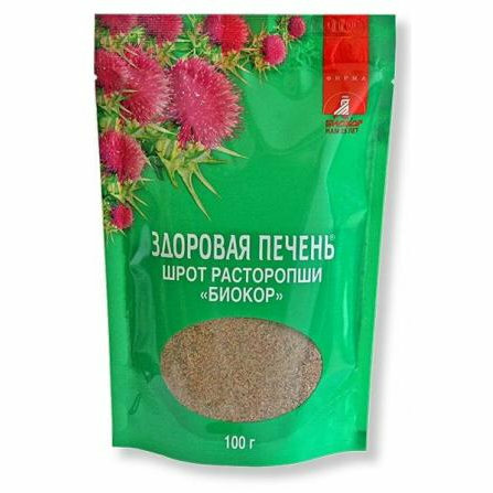 Травяной сбор Биокор измельченная расторопша шрот, 100 г