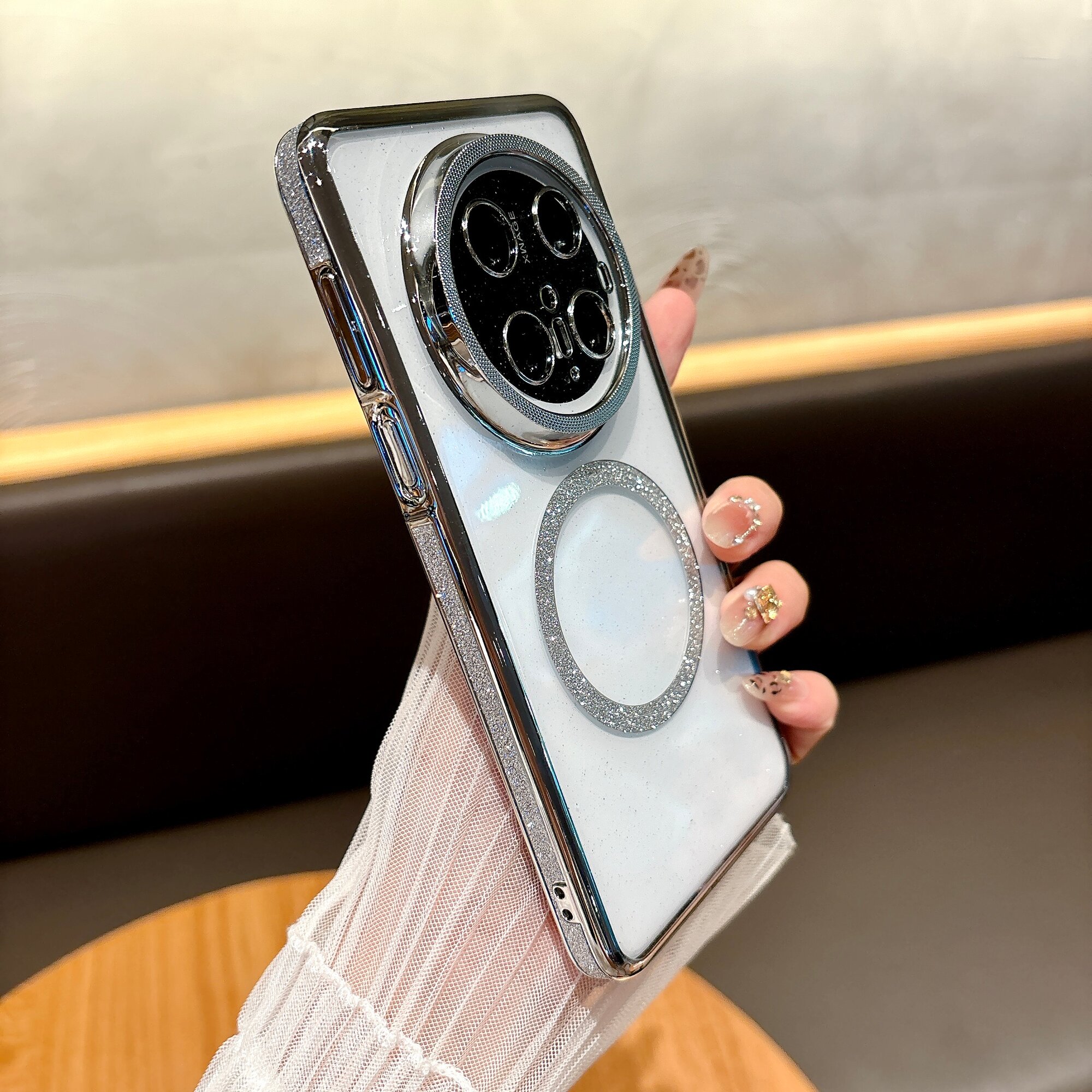 Чехол Для Huawei Mate 70 Pro/Хуавей Мате 70 Про+, soft touch, чехол-кардиомонитор, поликарбонат (PC), защита камеры, ударопрочный, усиленные углы, Huawei, Huawei Mate 70 Pro, Huawei Mate 70 Pro+,3,