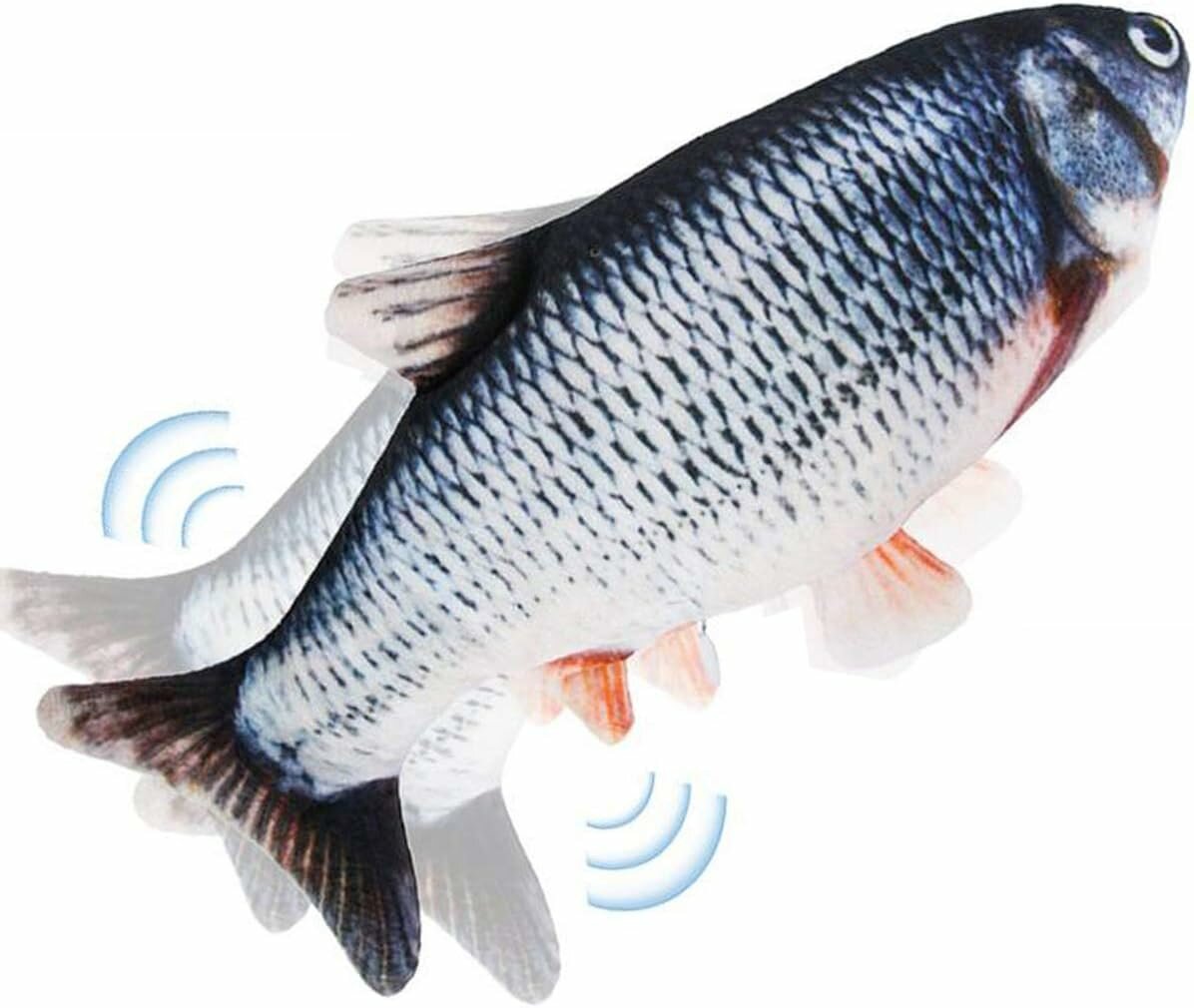 DINGXIAN Интерактивная игрушка для кошек в виде движущейся рыбки, USB зарядка, 28 см