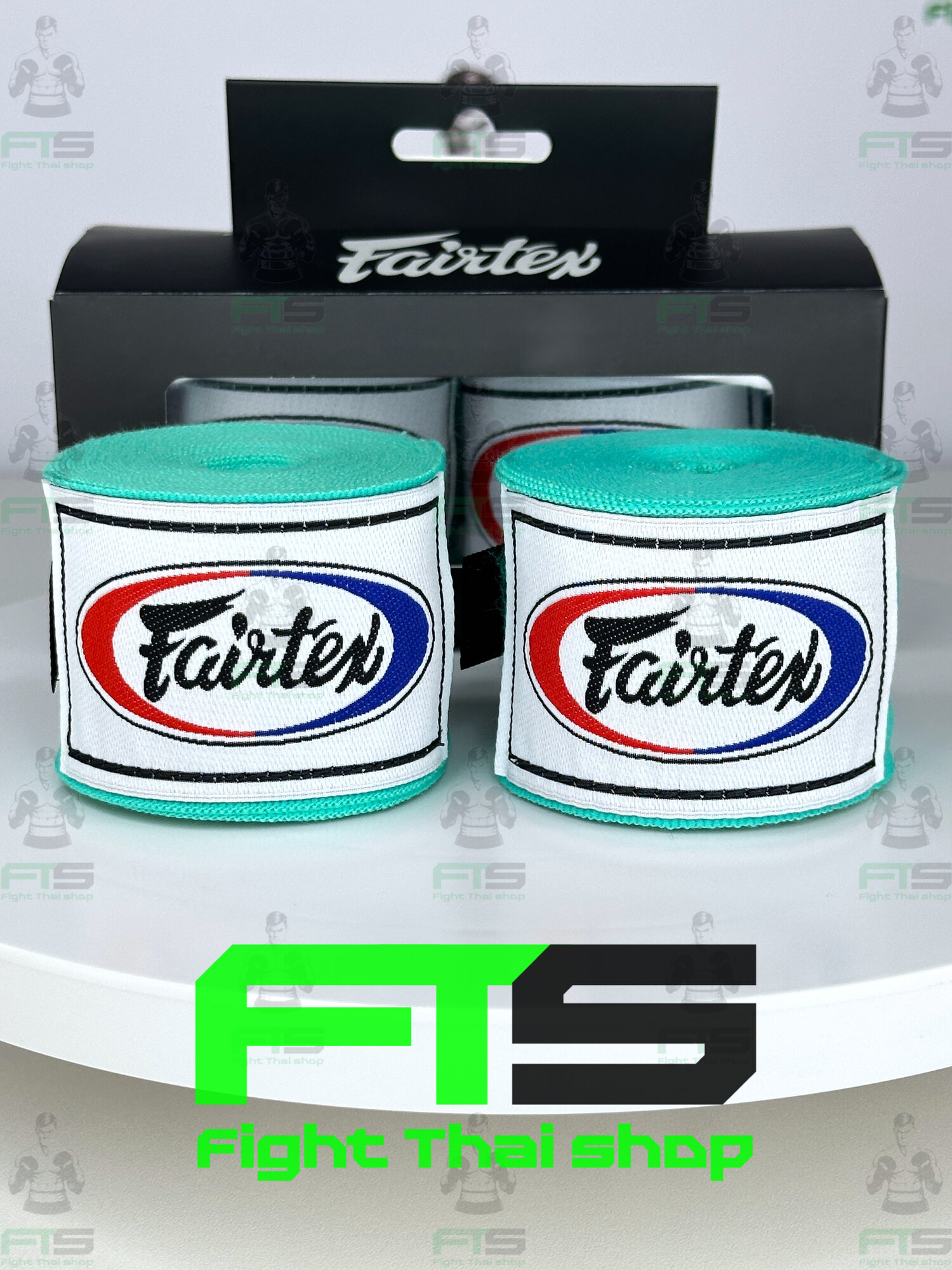 Боксерские бинты Fairtex HW2 4.5 метра для единоборств и ММА, цвет: мятный