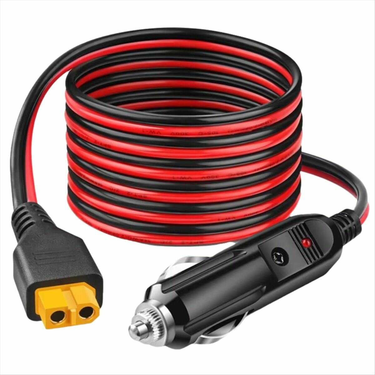 Кабель-адаптер 12AWG для подключения автомобильного прикуривателя к разъему XT60 для автомобилей ALLPOWERS R600 R1500 R2500 S2000 Pro Ecoflow Delta/River Anker A