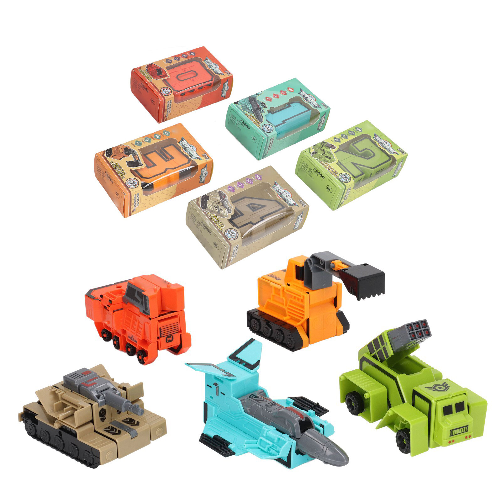 Числовые роботы Математические игрушки Трансформирующиеся обучающие числовые машинки Роботы для малышей Мальчики от 0 до 4