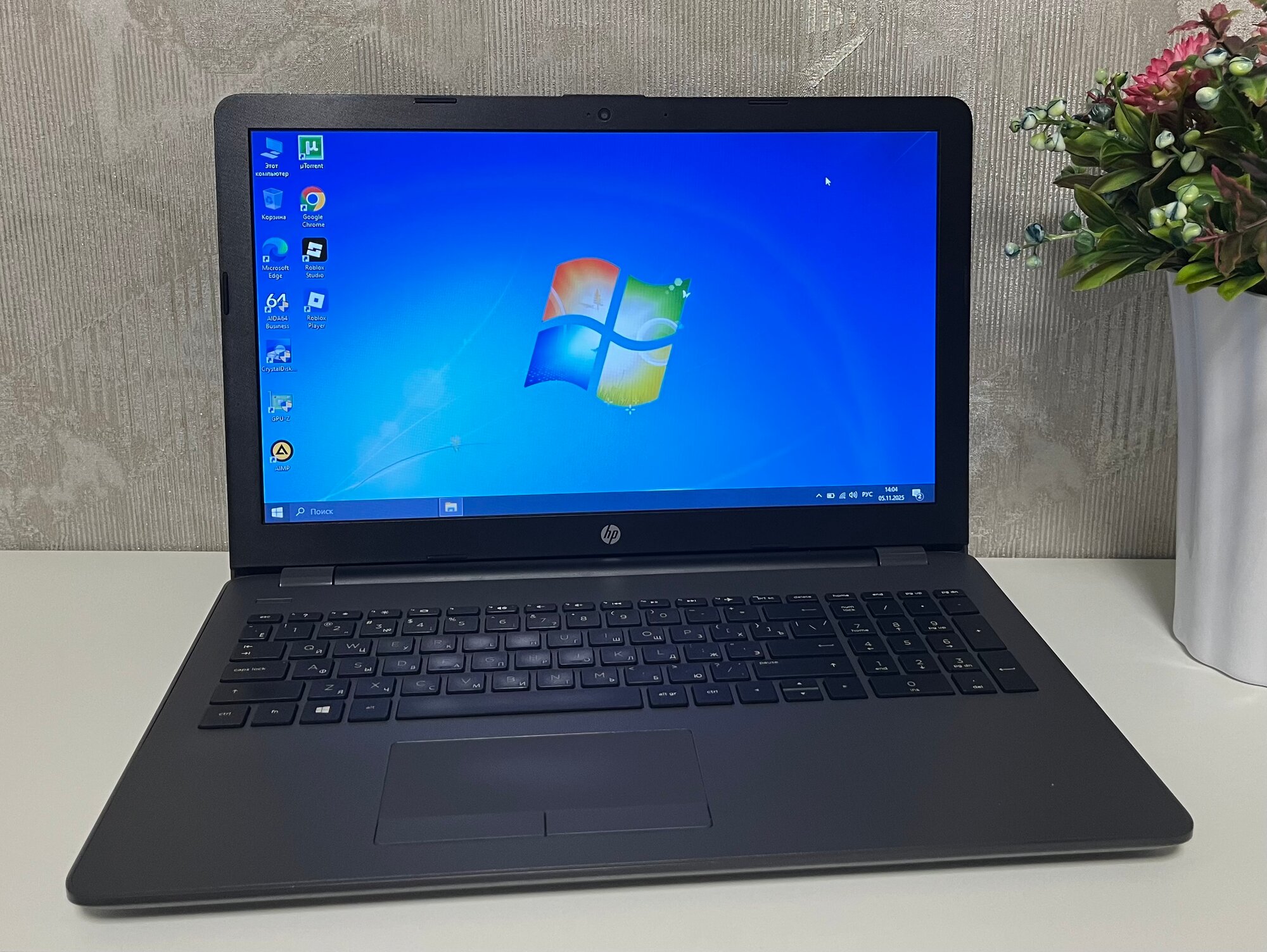 Ноутбук HP для работы или учебы, SSD 240Gb, Ram 8Gb, Intel Celeron N3350