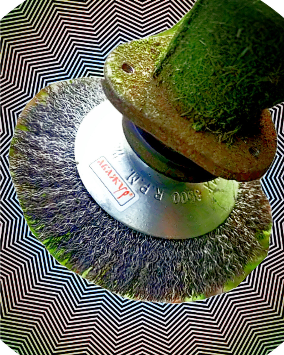 123мм Щетка для триммера коническая насадка для Очистки швов от травы и грязи, дорожек, тротуарной плитки, брусчатки, тропинок Шпуля, головка катушка на бензотриммер для газона, металлическая