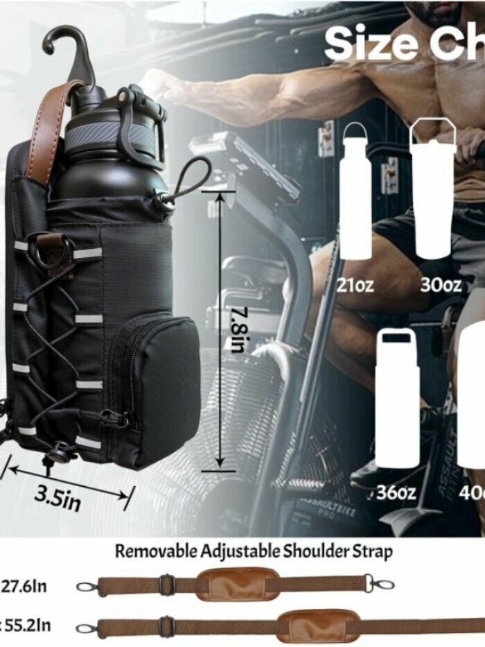 Магнитная сумка через плечо для спортзала, нагрудная сумка для путешествий, занятий спортом, сохраняйте ваши предметы в грязном зале, пол в тренажерном зале с магнитным креплением, BLACK, Унисекс