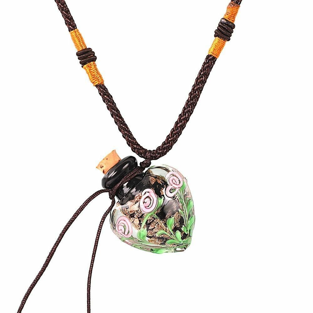 Аромакулон для эфирных масел на шею, кулон на цепочке/Бутылки с духами и эфирным маслом