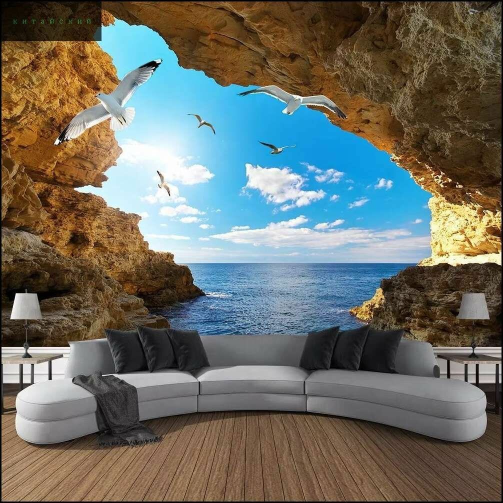 Гобелен с рисунком пещеры для домашнего декора