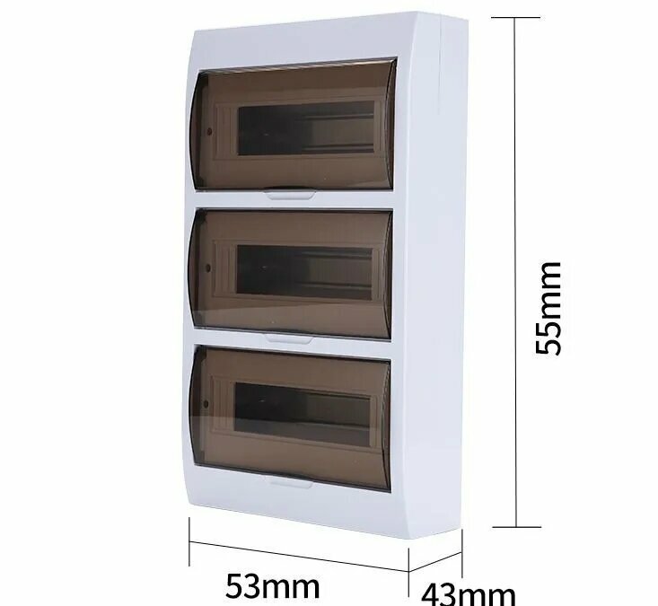 Щиток (бокс) электрический для автоматов на 36 модуля, 3 DIN-рейка, 3 ряд, пластиковый - Щит распределительный навесной TSA -36 IP40