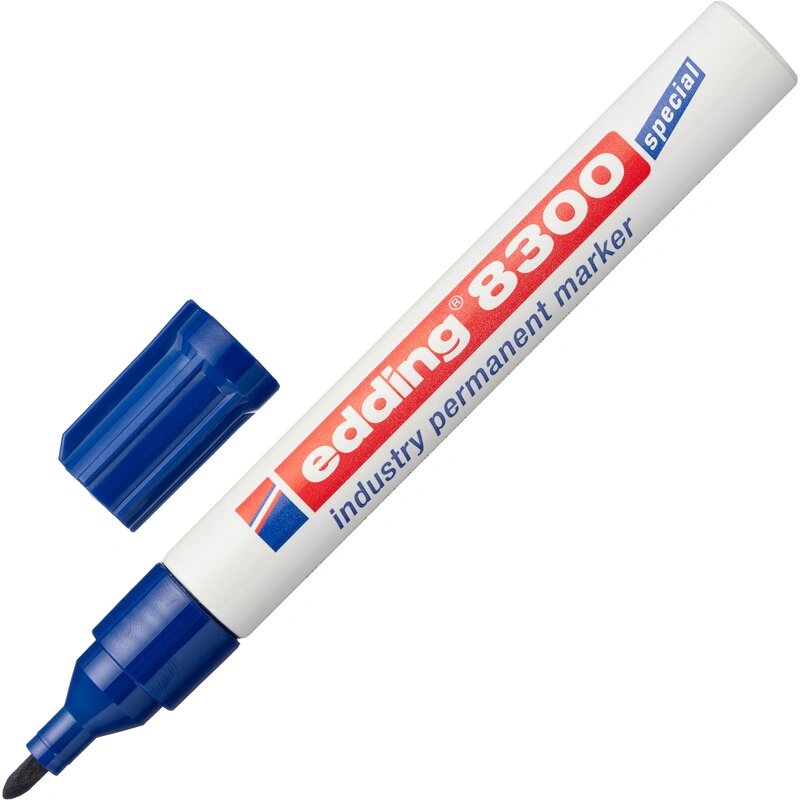 Маркер для агрессивной среды EDDING E-8300/3 синий 1,5-3мм