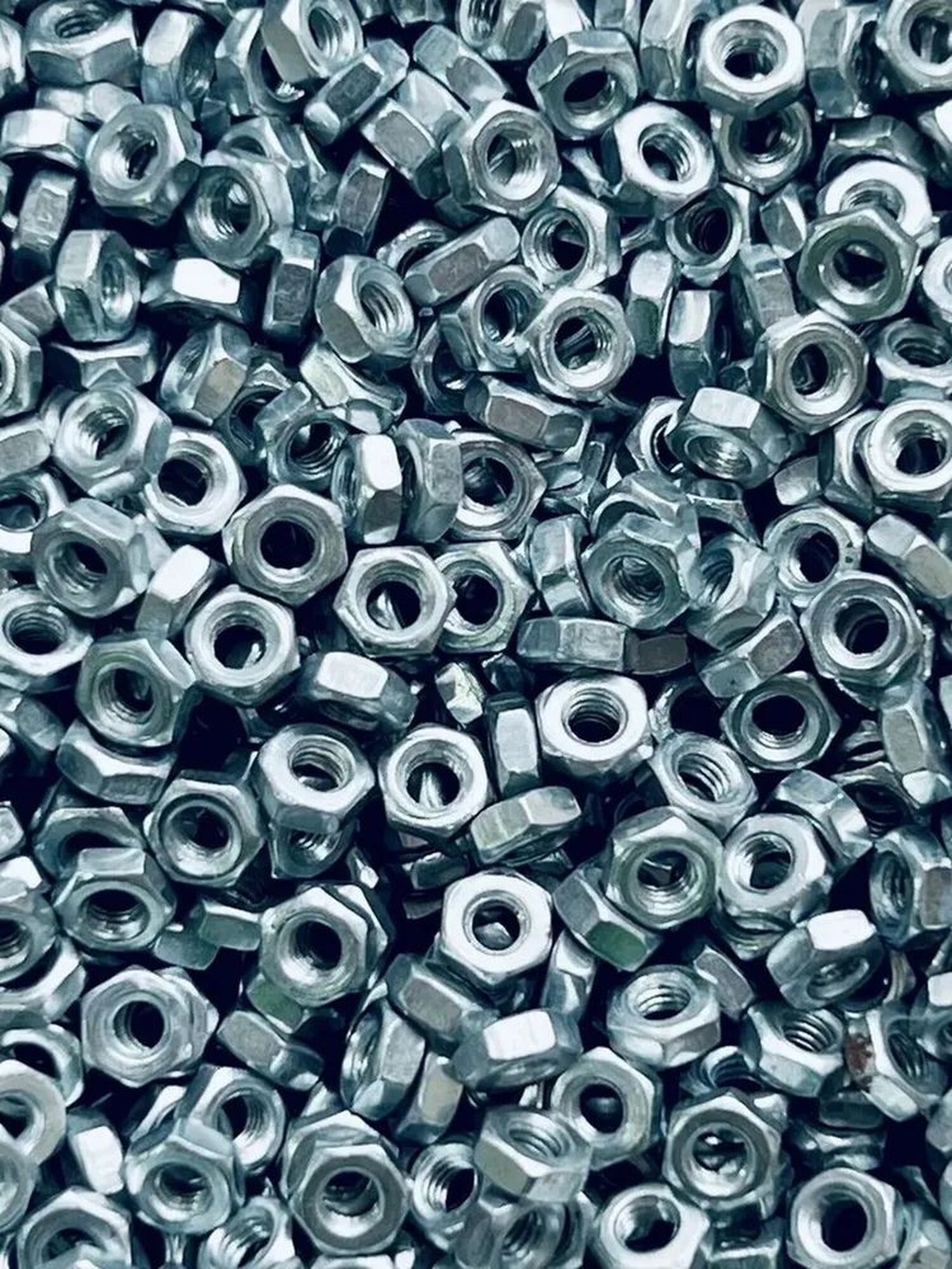 Гайки Шпунтик DIN 934, оцинкованные, шестигранные, М5, 100 штук