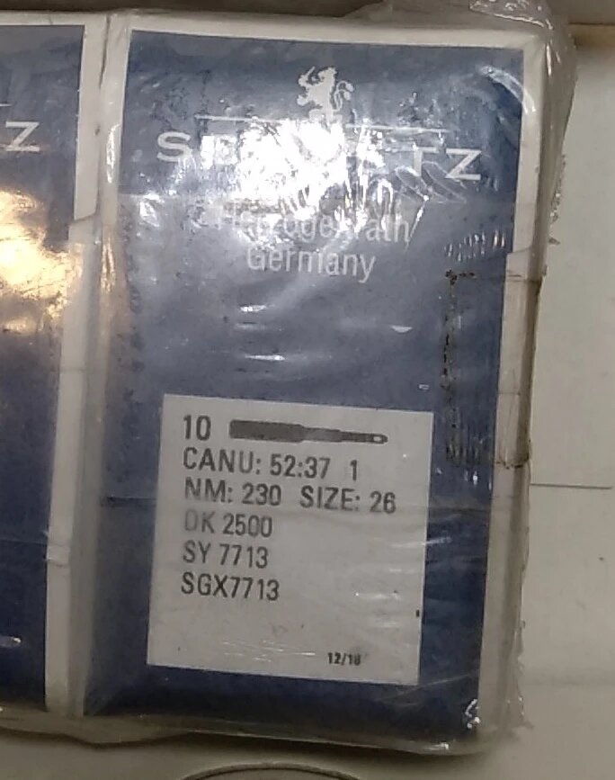 Иглы для швейной машины Schmetz Sgx7713, 10 шт, цвет 230-26