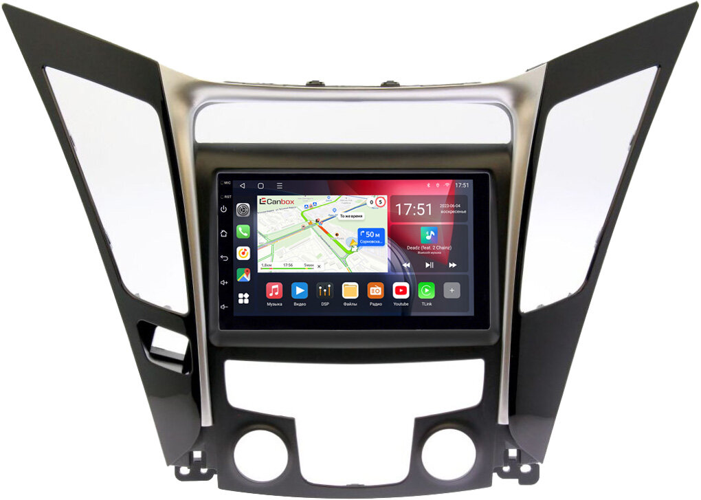 Штатная магнитола Hyundai Sonata VI (YF) 2009-2014 Canbox L-Line 4476-RP-HDSNE-104 Android 10 (4G-SIM, 3/32, TS18, DSP, QLed)