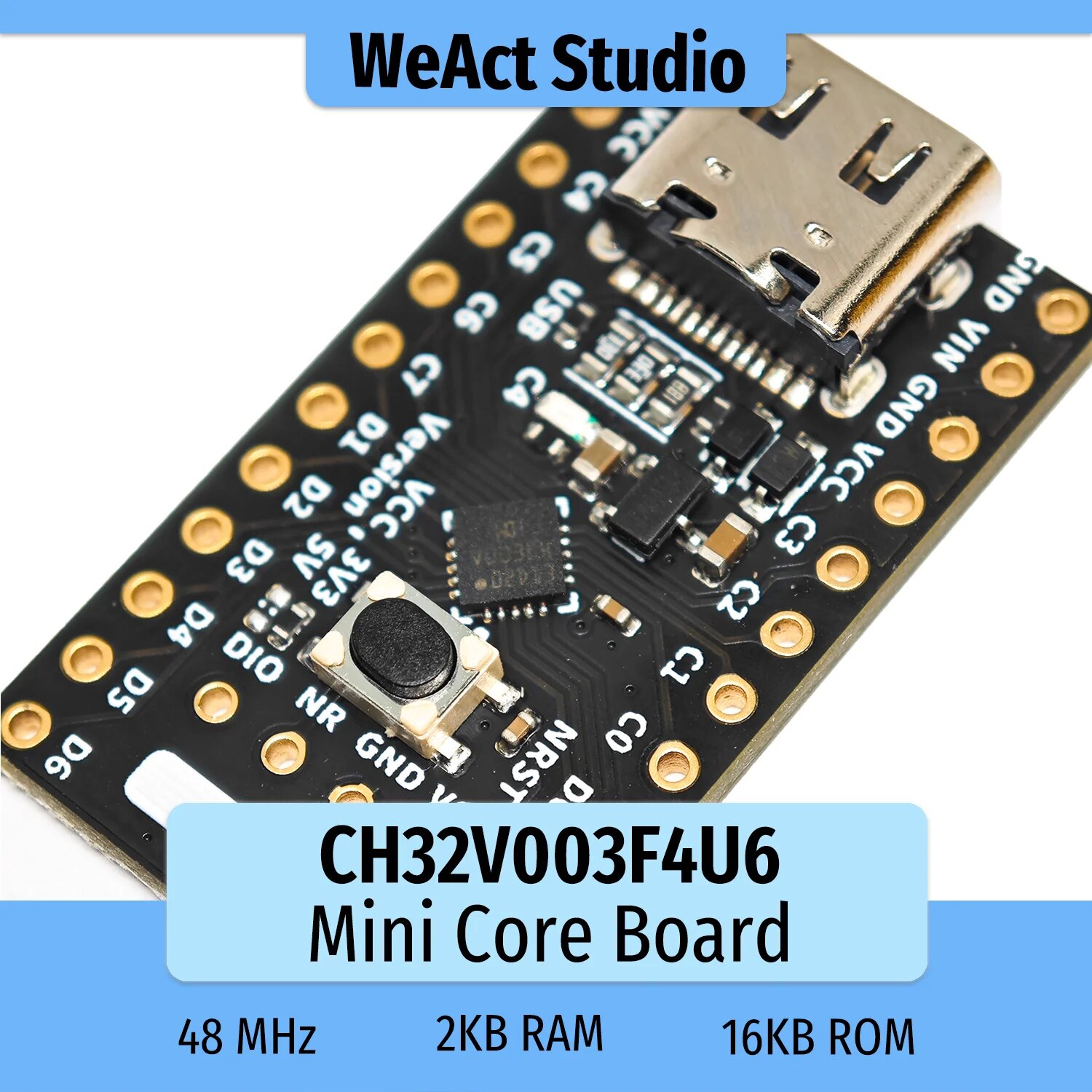 WeAct Studio CH32 RISC Минимальная плата разработки 1PCS-3.3V IO