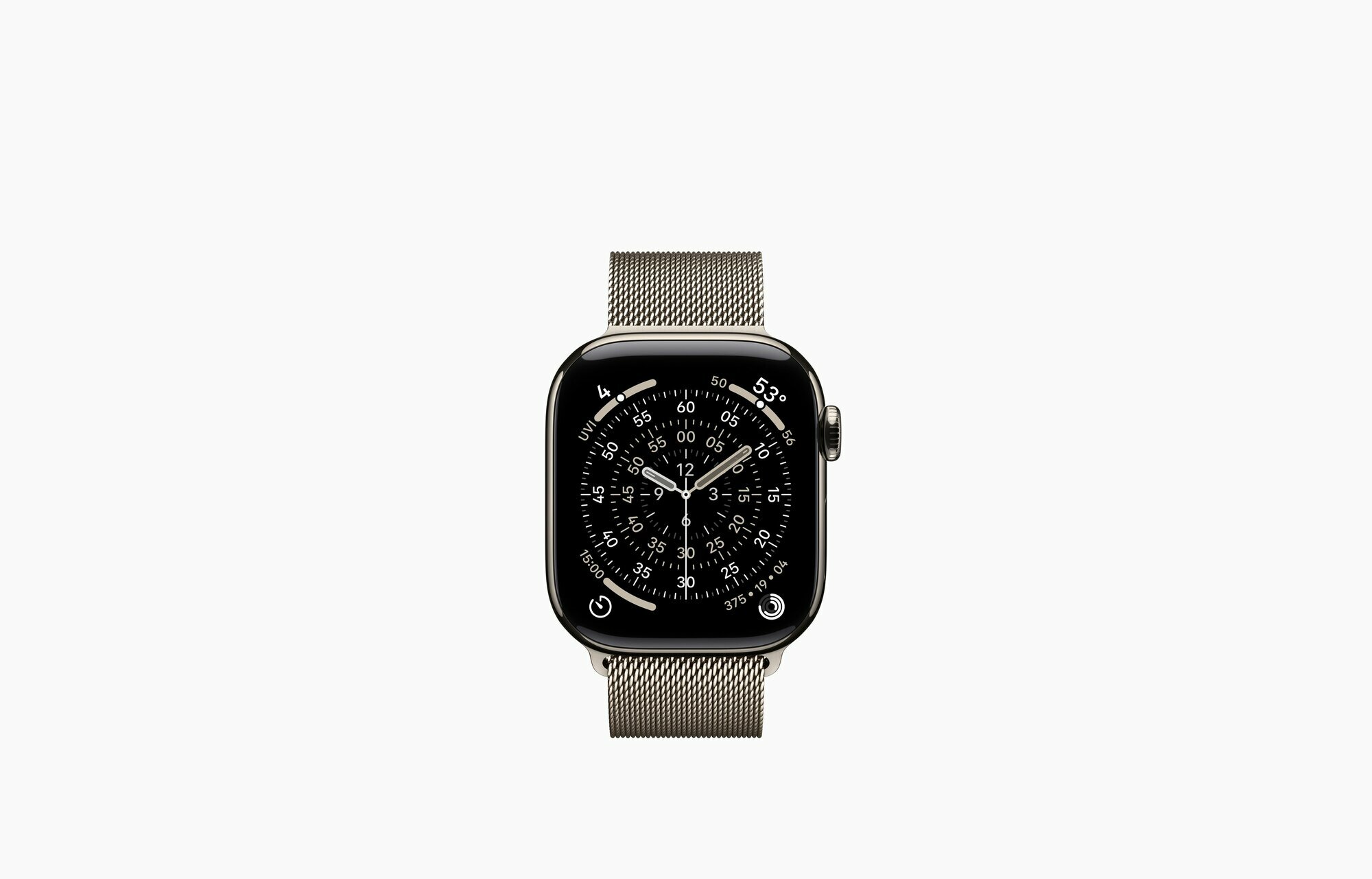 Apple Watch S11 46mm, Natural Titanium Case with Natural Milanese Loop