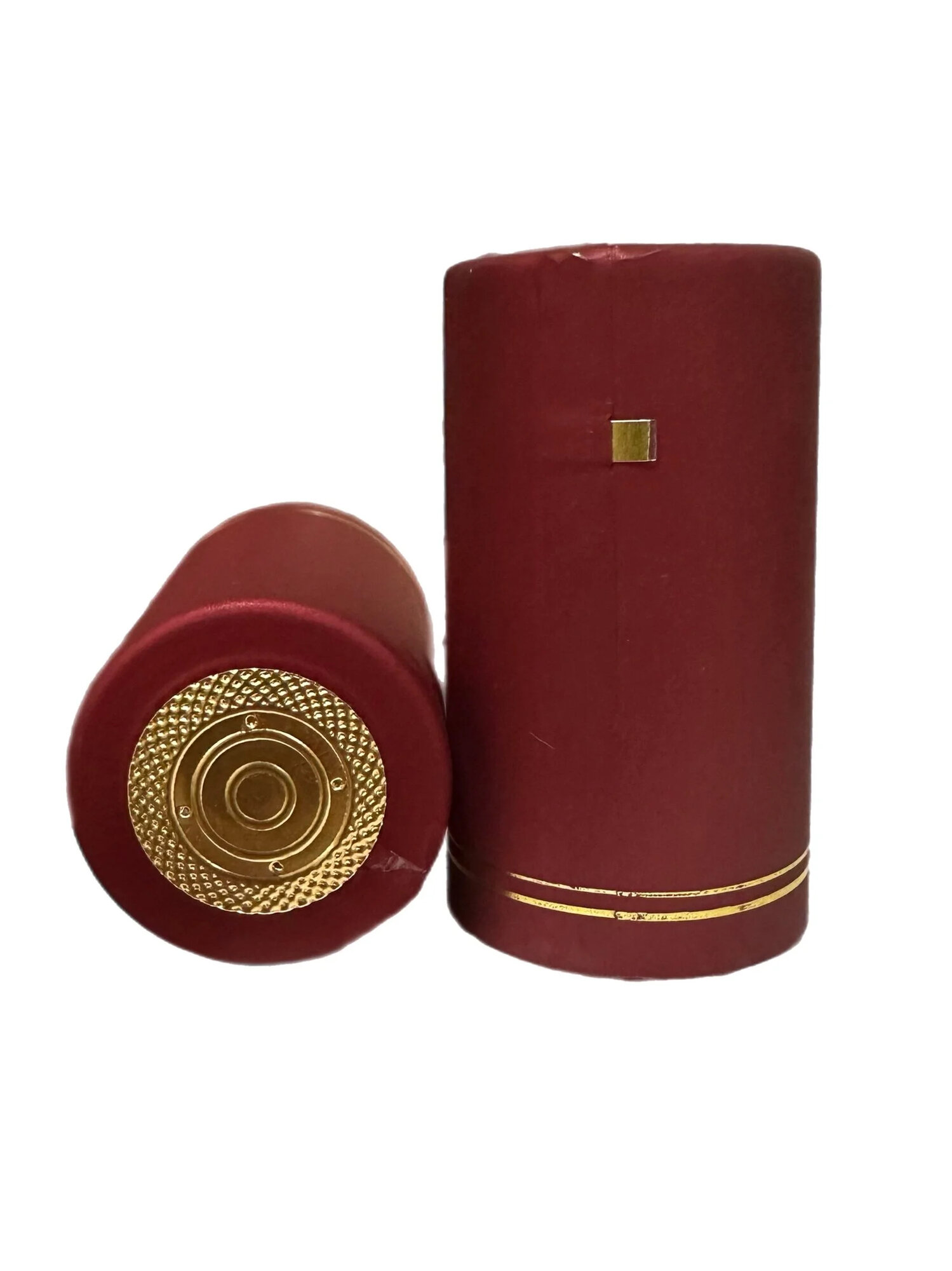 Термоколпачки для винных бутылок Бордовые матовые, 35*65 мм, 25 штук