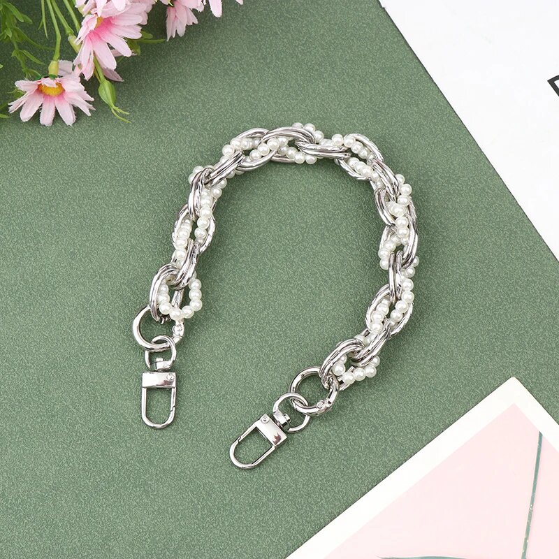Светло-жемчужная цепочка для сумки Silver