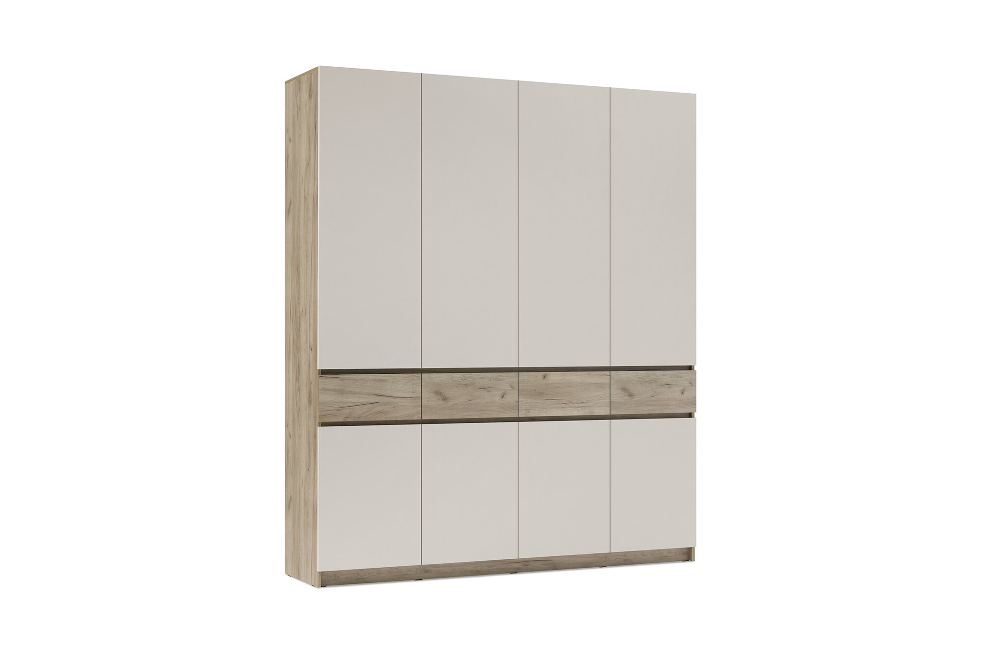 Шкаф для одежды Нонтон Бостон, дуб крафт серый / кашемир 199 см