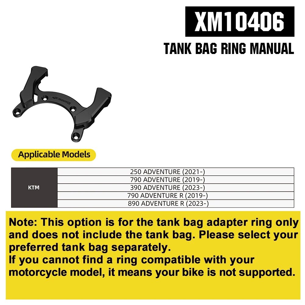 Сумка на бак для мотоцикла Rhinowalk, магнитная быстросъемная водонепроницаемая передняя сумка 6,5 л для BMW KTM Beneli HONDA CFMOTO DUCATIBMW KTM