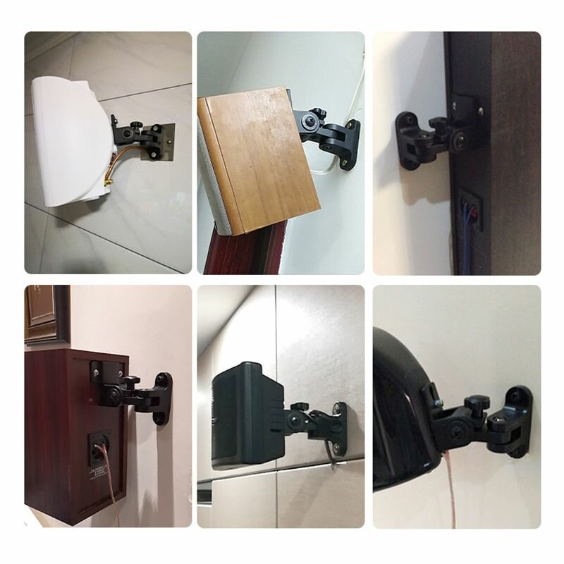 Кронштейн для колонок настенный (чёрный)/ Крепление для колонок/ (Комплект 2 шт)