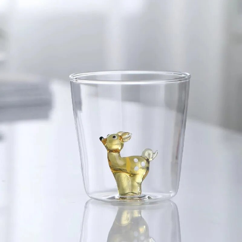 Стеклянная чашка 3D мультяшные очки