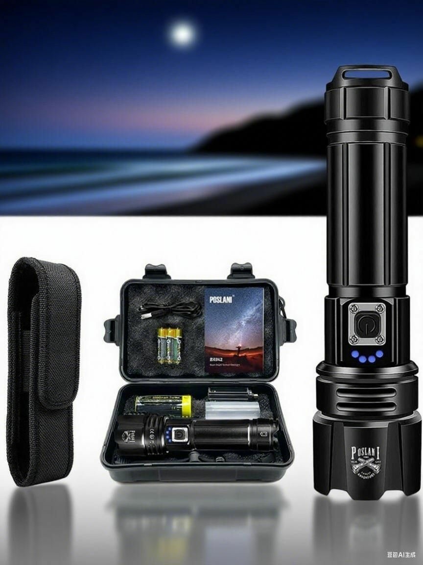 Светодиодный фонарик с высоким люменом, перезаряжаемый, самый яркий 950000 люмен, тактический фонарик высокой мощности, портативный водонепроницаемый подарок для экстренного кемпинга
