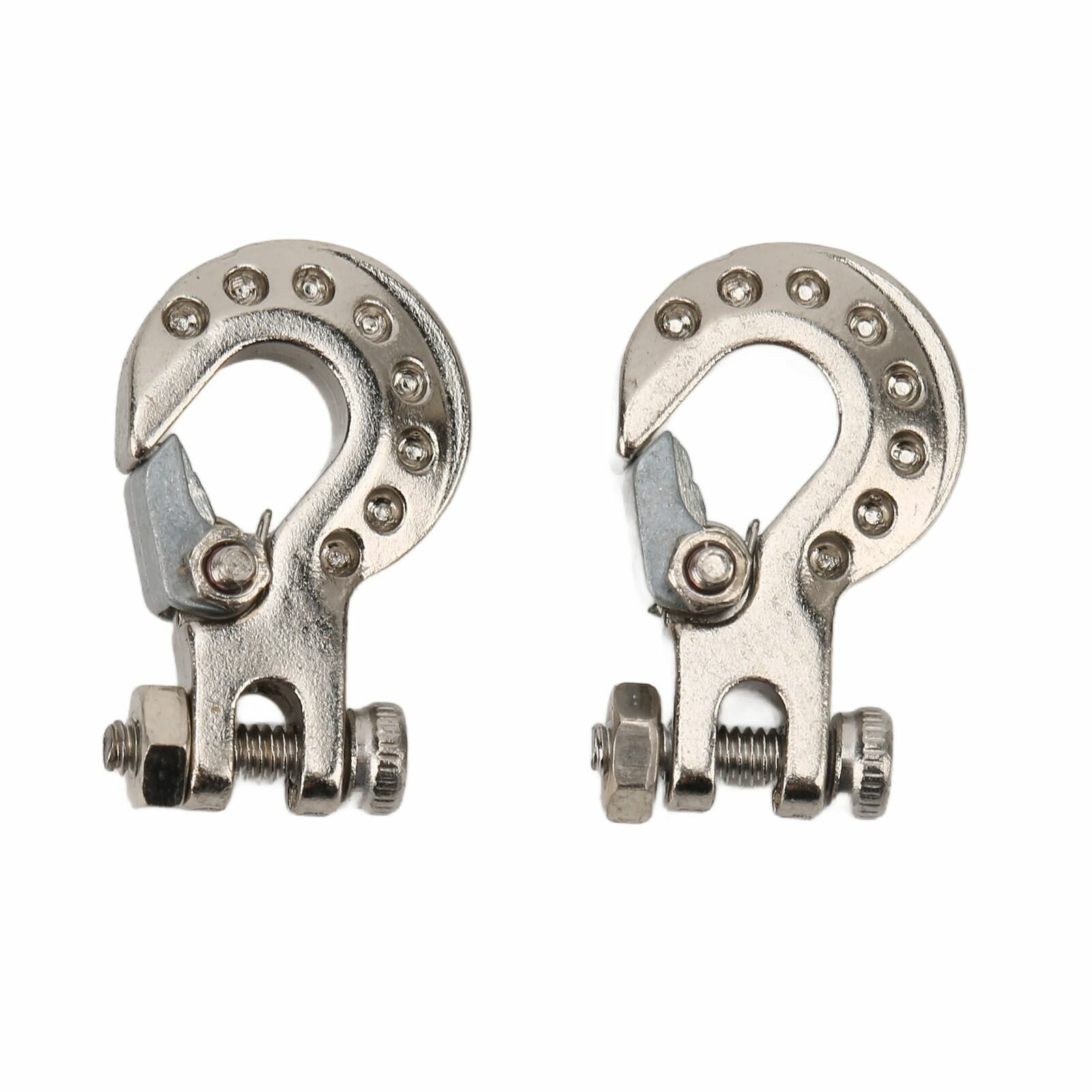 2 шт, крюк для прицепа на радиоуправлении, легкий крюк для лебедки из алюминиевого сплава для SCX10 D90 1/10, обновленные детали для радиоуправляемых автомобилей, серебро