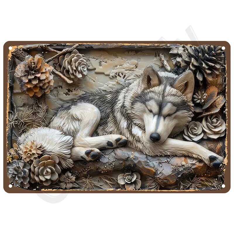 Металлические винтажные вывески Серебряный, AZSWLF 43765