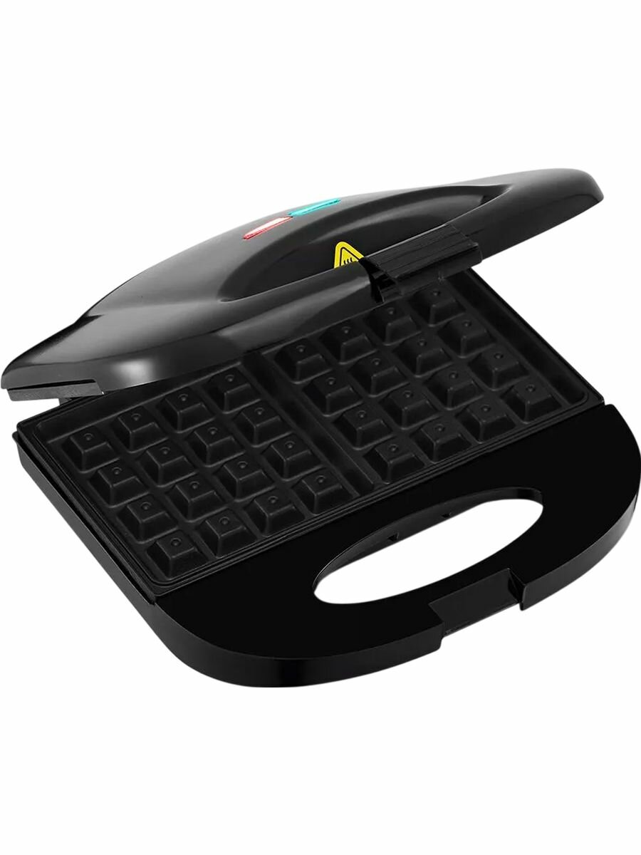 Вафельница Kitfort KT-3658, антипригарное покрытие, 750 Вт, чёрная