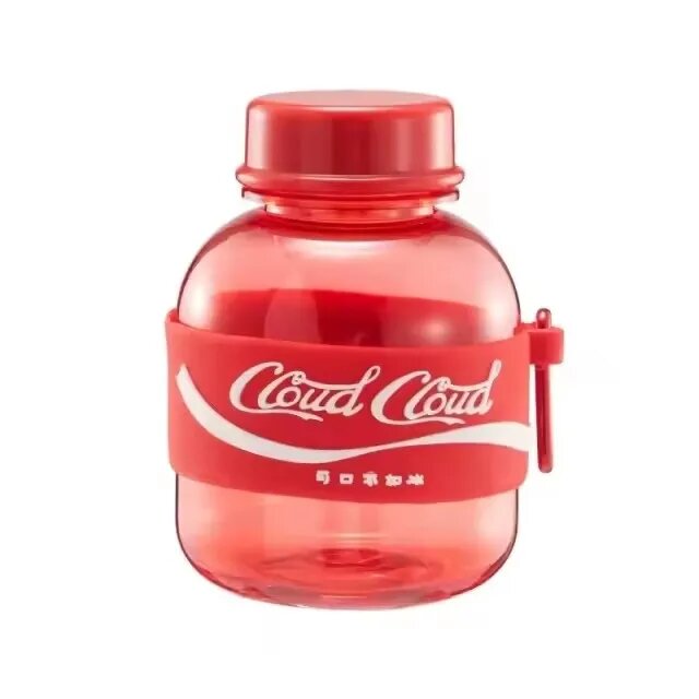 Пластиковая бутылка для воды Cute INS Style 330 мл Красный, Red