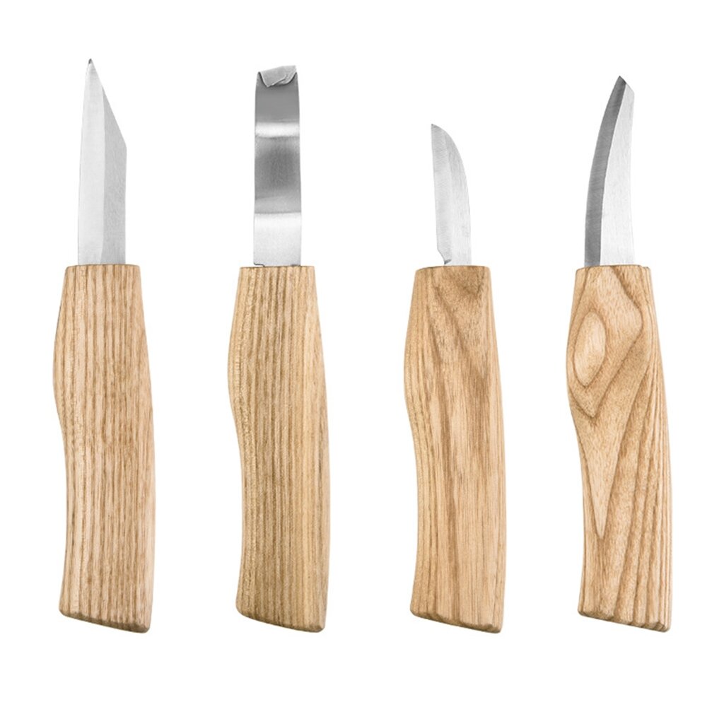 Инструменты Для Резьбы по Дереву из 7 предметов со Стоечной Сумкой, Наборы Инструментов для Строгания по Дереву для Начинающих DIY Craft, Инструменты Для Резьбы По Дереву