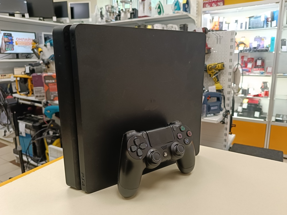 Игровая приставка Sony PlayStation 4 Slim 1Tb, Black, ps4, пс4, б/у, уценка