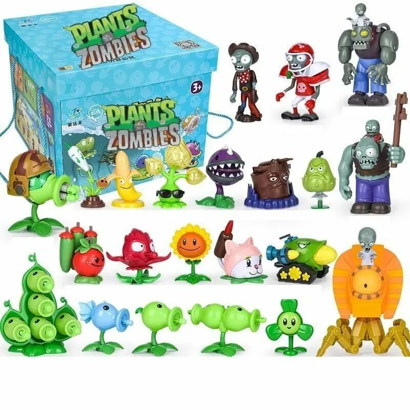 22 игрушка + карта Большой набор Растения против Зомби - Plants vs. Zombies