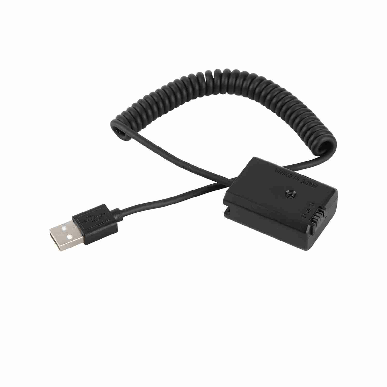 Адаптер-соединитель для аккумулятора NP-FW50 USB 5 В с гибким пружинным кабелем, совместимый с камерами Sony A7, A7II, A7R, A7S, A7RII, A7SII, A6000, A5000, A3000, NEX5, NEX3, ILDC